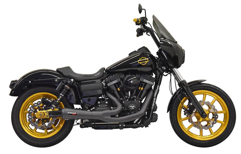 BASSANI XHAUST Road Rage Ripper 2 Into 1 for '06-'17 Dyna Black ...