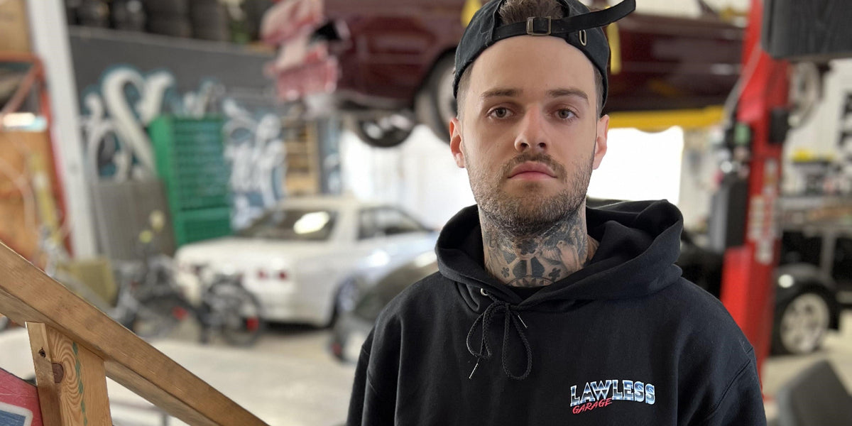 LAWLESS GARAGE x CHAMPION MIAMI VICE HOODIE – ELEVEN MOTORS